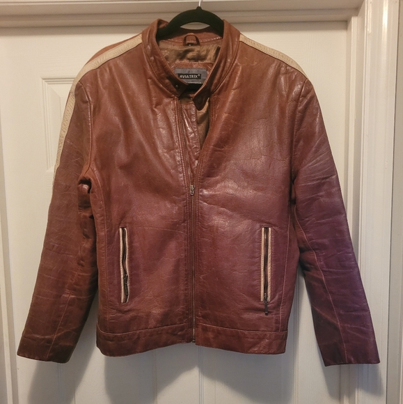 Aviatrix | Jackets & Coats | Vintage Men Aviatrix Tan Brown Small Men ...